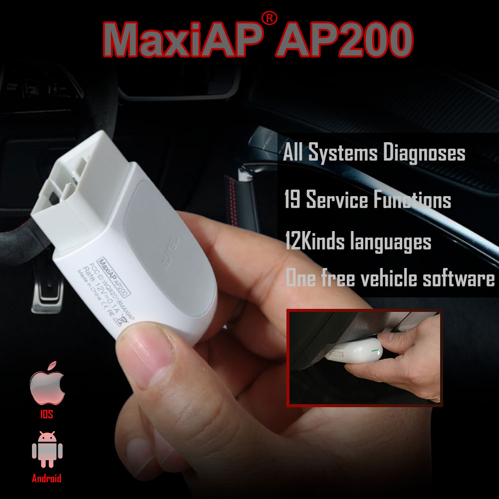 100% Original Autel AP200 Bluetooth OBD2 Scanner Code Reader with Full ...
